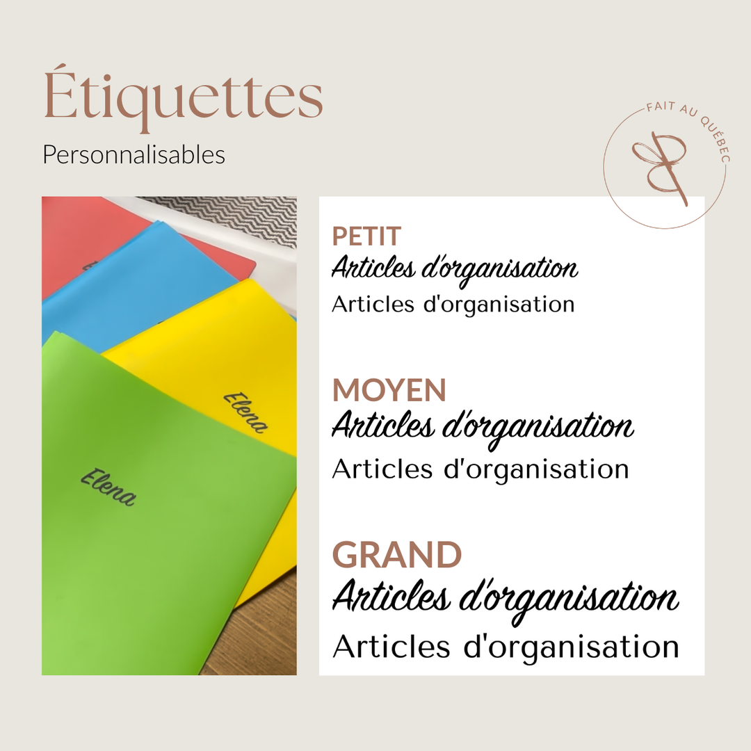Étiquettes personnalisables | Bac & Panier